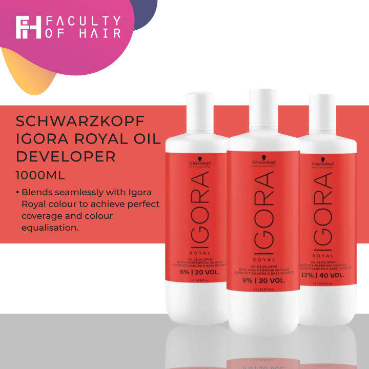 Schwarzkopf Igora Royal Oil Developer 6/9/12% 1000ML | Lazada