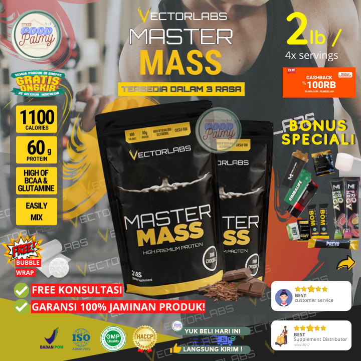 Vectorlabs Master Mass 2 Lbs 900 Gram Gr Mastermass Gainer Susu Protein