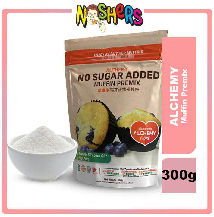 Noshers Alchemy No Sugar Added Muffin Premix Higher Dietary Fibre Bake ...