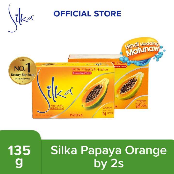 Silka Papaya Soap 135g by 2s | Lazada PH