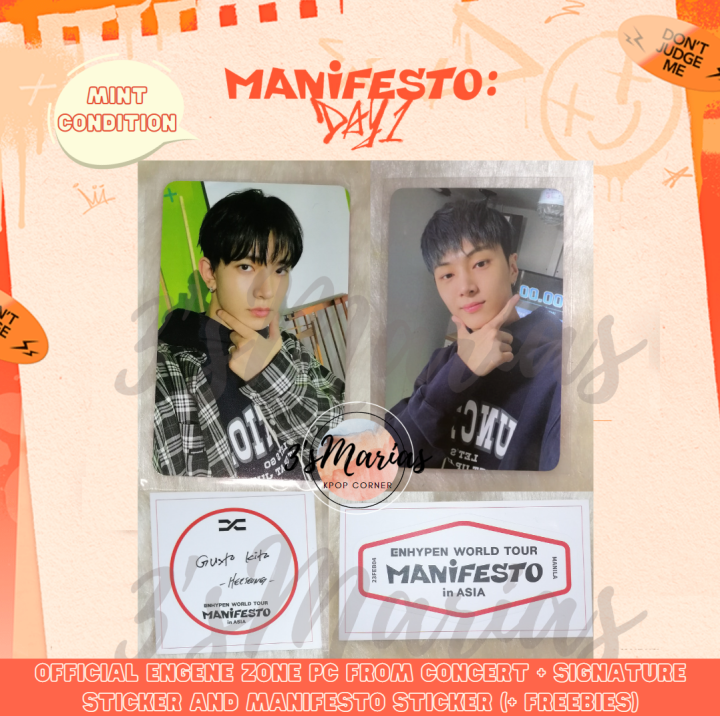 OFFICIAL ENGENE ZONE PHOTO CARD FROM MANIFESTO CONCERT | Lazada PH