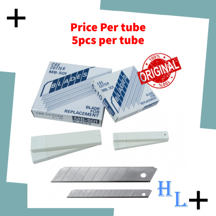 [1 Tube] CBE / ZORRO Cutter Blade 9mm / 18mm Refill For Big and small ...