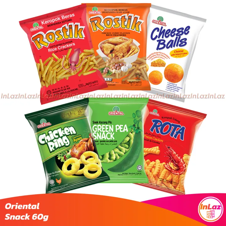Oriental Rota/ Cheese Balls/ Rostik/ Chicken Ring Snack Series 60g | Lazada