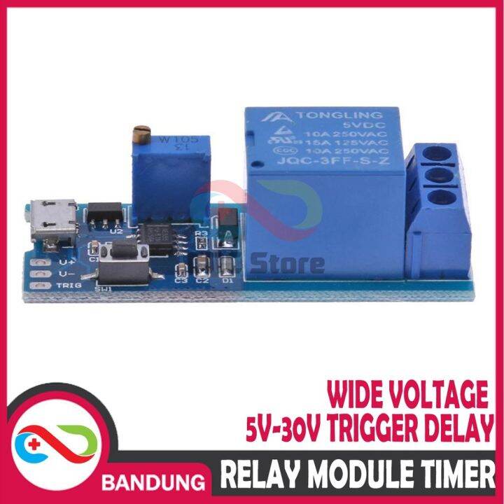 WIDE VOLTAGE 5V-30V TRIGGER DELAY RELAY MODULE TIMER SWITCH | Lazada Indonesia