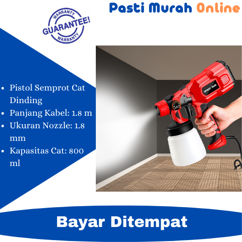 Cat Semprot Dinding Pestisida - Spray Gun Bertekanan Tinggi 1.8mm 800ml ...