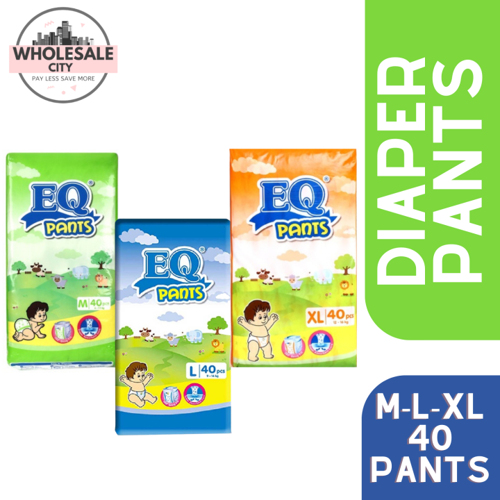 EQ Pants Jumbo Pack Medium-Large-XL 40 pcs - 1 packs Baby Diapers ...