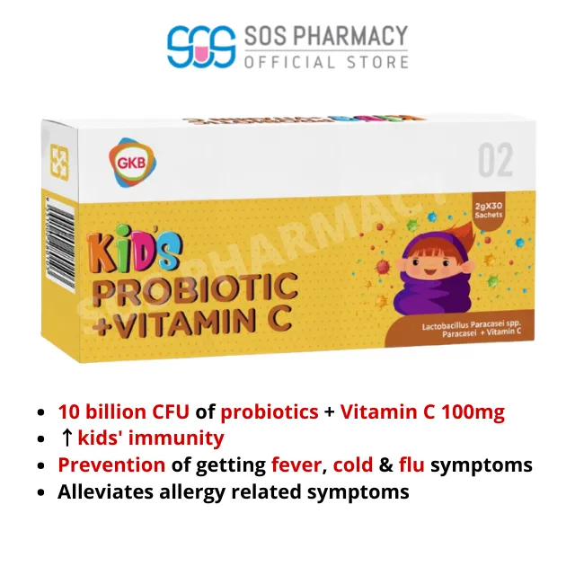GKB Kids Probiotic+Vitamin C For Your Child's Immunity (30's) | Lazada