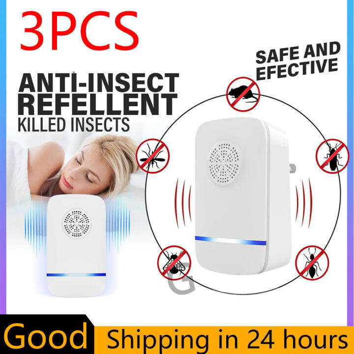 1/3pcs Electric Fly Trap Ultrasonic Pest Repeller Mosquito Repellent ...