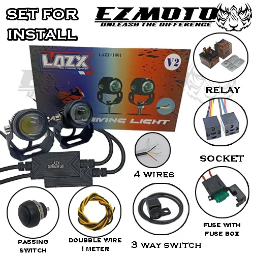 ♥Mini Driving Light V2 LAZX 4 wires (Available on SET) | Lazada PH