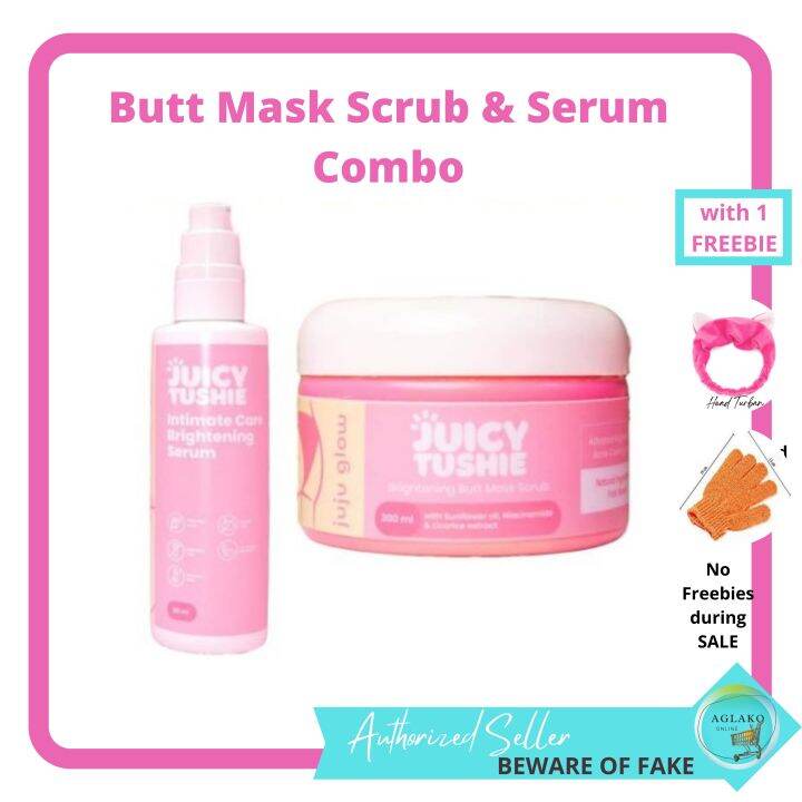 Juju Glow Juicy Tushie Brightening Butt Mask Scrub and Intimate ...