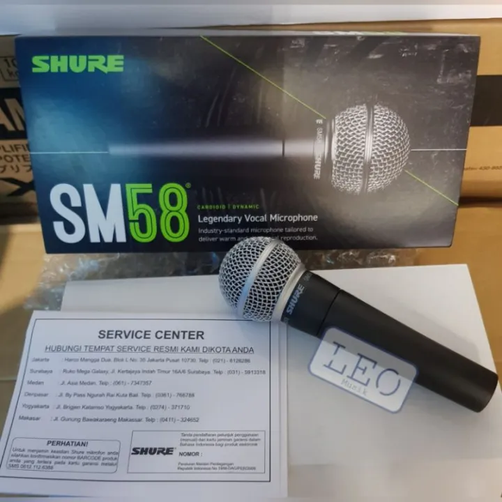 SHURE MICROPHONE SM 58 SM58 CARDIOIC DYNAMIC VOCAL MIC ORIGINAL | Lazada Indonesia