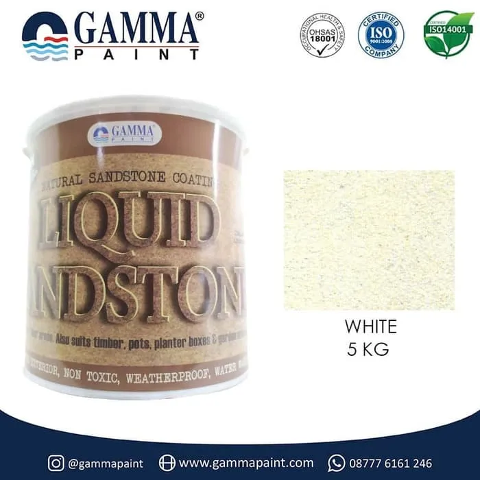 SANDSTONE 5KG - WHITE - Cat Tekstur Efek Batu dan Aspal suku cadang ...