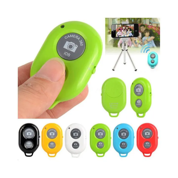 Green รีโมทถ่ายรูปเซลฟี Wireless Bluetooth phone camera shutter remote ...
