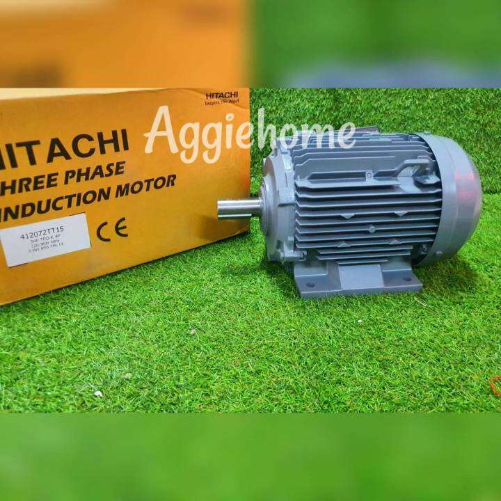 HITACHI มอเตอร์ รุ่น 3HP 4P TFO-K 380V IP55 (3แรงม้า) มอเตอร์ไฟฟ้า ฉนวนกันความร้อน ปั๊ม ติดตั้ง ...