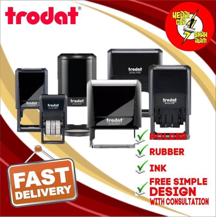 TRODAT SELF INK STAMP / RUBBER STAMP / COP NAMA / COP JAWATAN ...