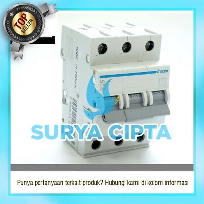 (BAYAR DITEMPAT) MCB Hager 3 Phase 3P 6A-10A-16A-20A-25A-32A-40A 4.5kA MY301E SNI | Lazada Indonesia
