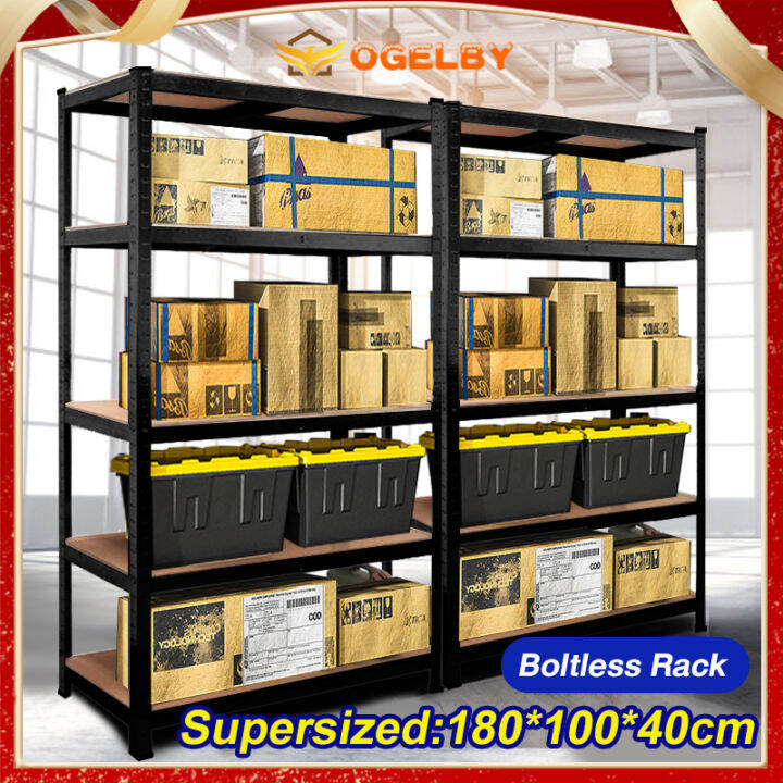 【Oversized 120*30*200】Boltless Rack 4/5 Layers Heavy Duty Shelves Multi ...