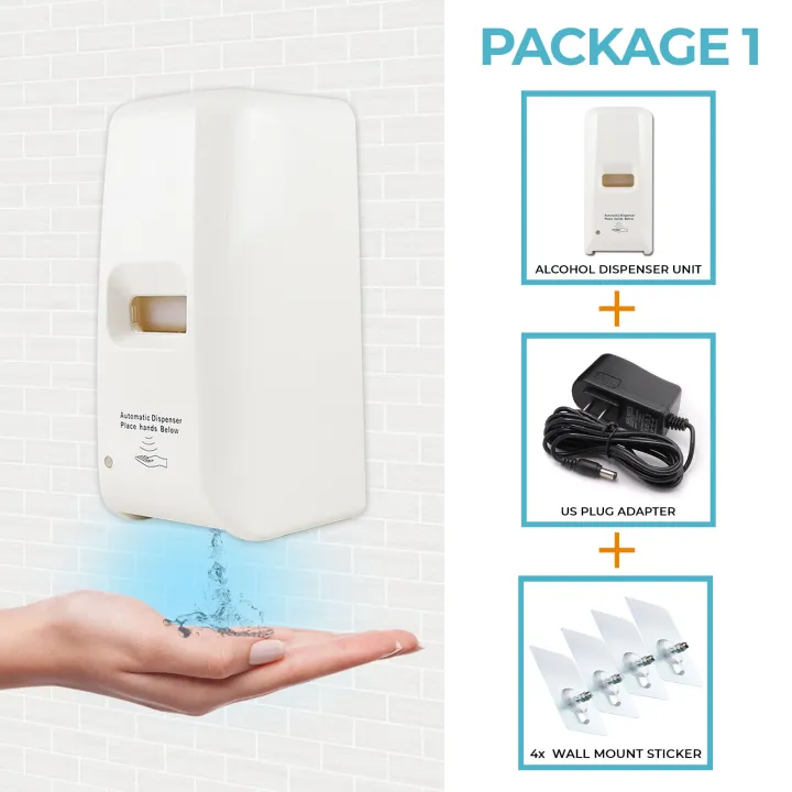 1000ml Touch-free Automatic Alcohol Dispenser Refillable Alcohol ...