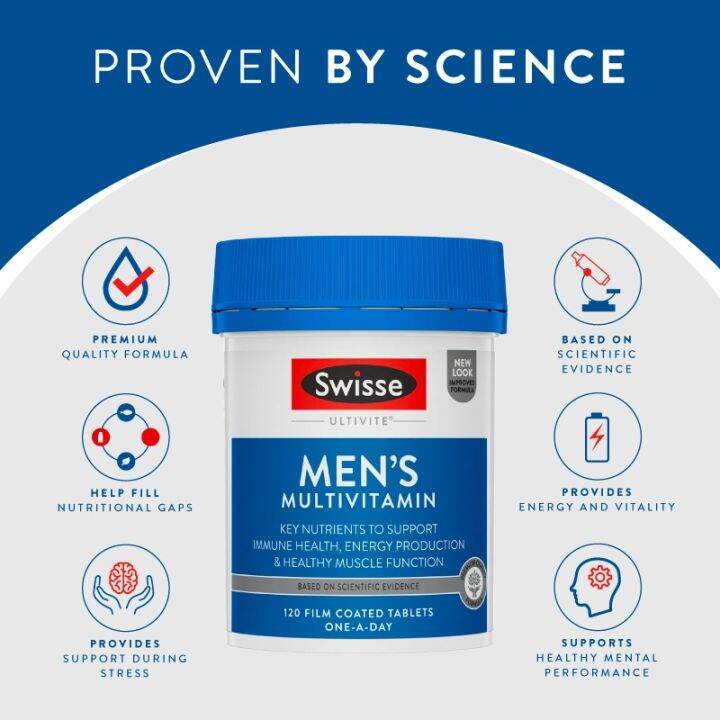 Swisse Men's Charisma Duo Pack (Men's Multivitamin 120 Tablets & Men's Potency+ 60 Tablets ...