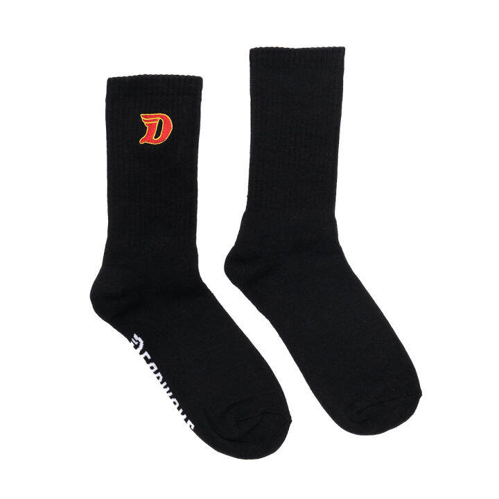 DEADWAYS D Logo Crew Socks (Black) | Lazada PH