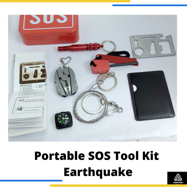 Portable SOS Tool Kit Earthquake Emergency Outdoor Survival | Lazada ...