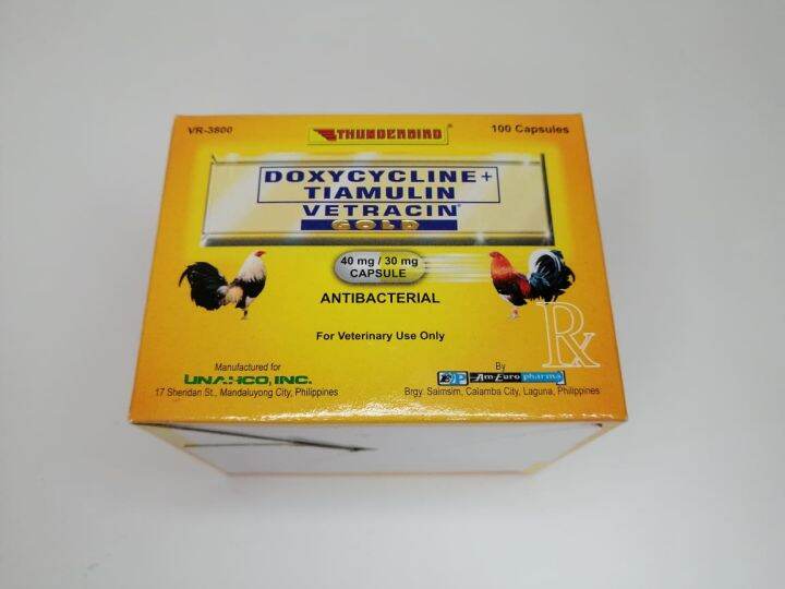 [VET SUPPORT] 70 capsules THUNDERBIRD VETRACIN GOLD For Fighting Cocks ...