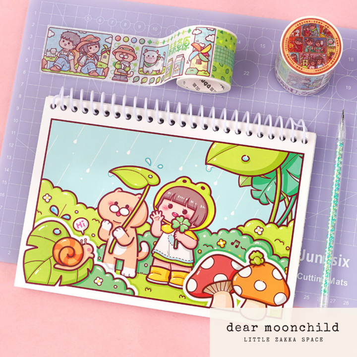 [Dear Moonchild] 1pcs Small Mochi Sticker Book Double-Sided Release ...