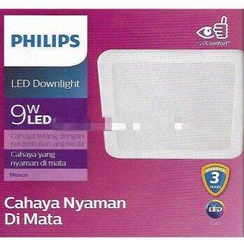 Philips Downlight LED Meson Kotak 59451 Square 9w 9 Watt Putih Inbow ...