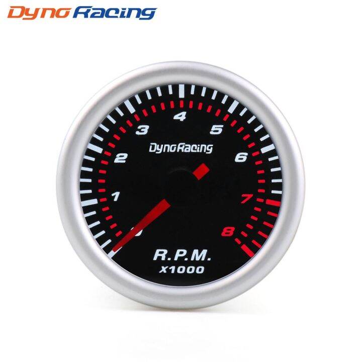 Dynoracing 2'' 52mm Universal e Auto Tachometer White LED 0-8000 RPM ...