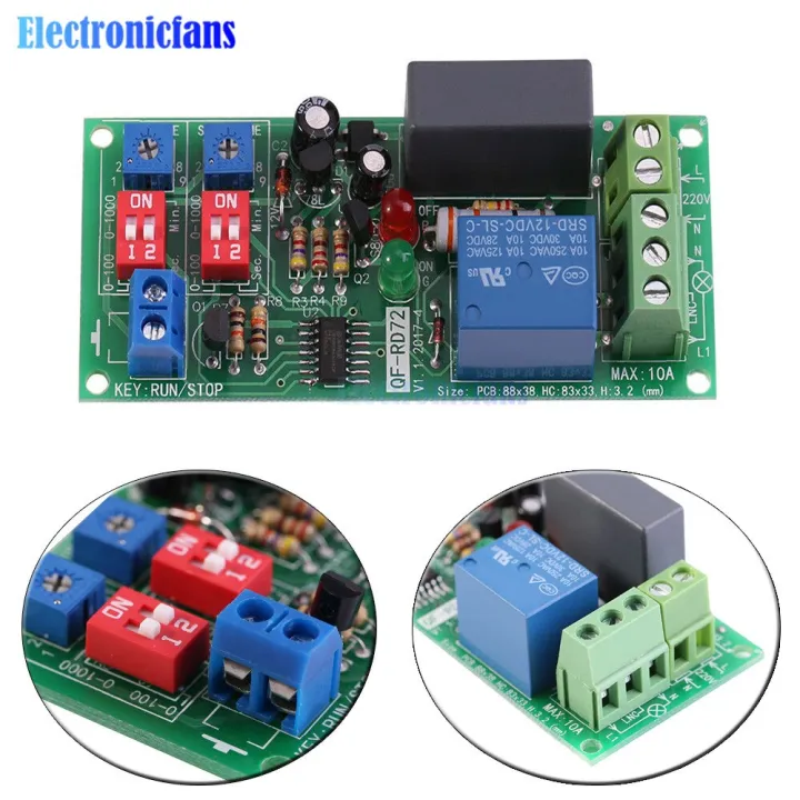 Dual Time Adjust Cycle Delay Timing Relay Ac 100v 110v 120v 220v 230v 240vrepeat On Off Switch
