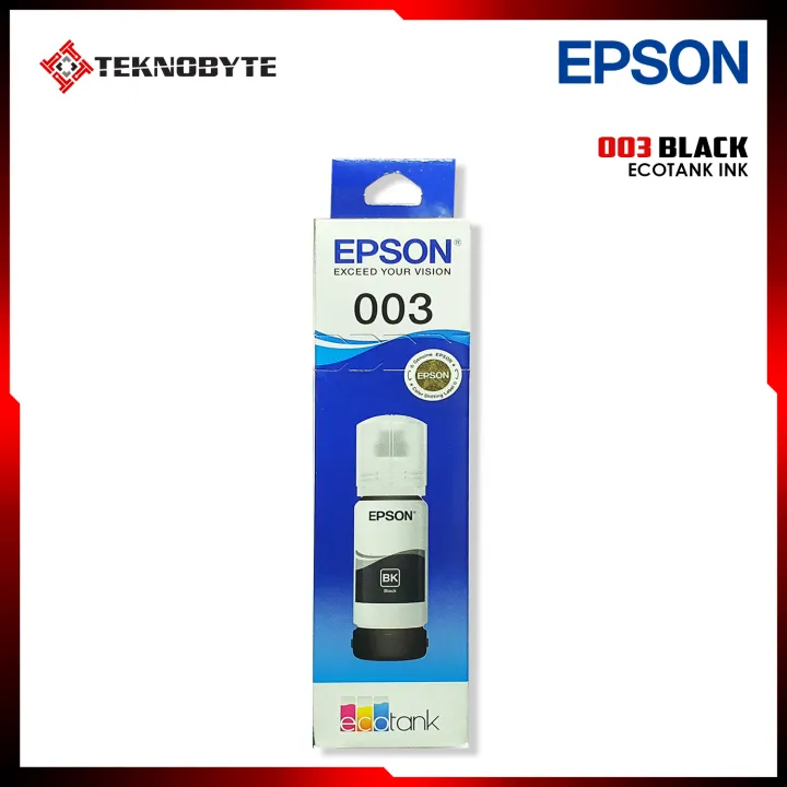 Epson 003 Original Ink C13T00V100 Black Ink Bottle | Lazada PH