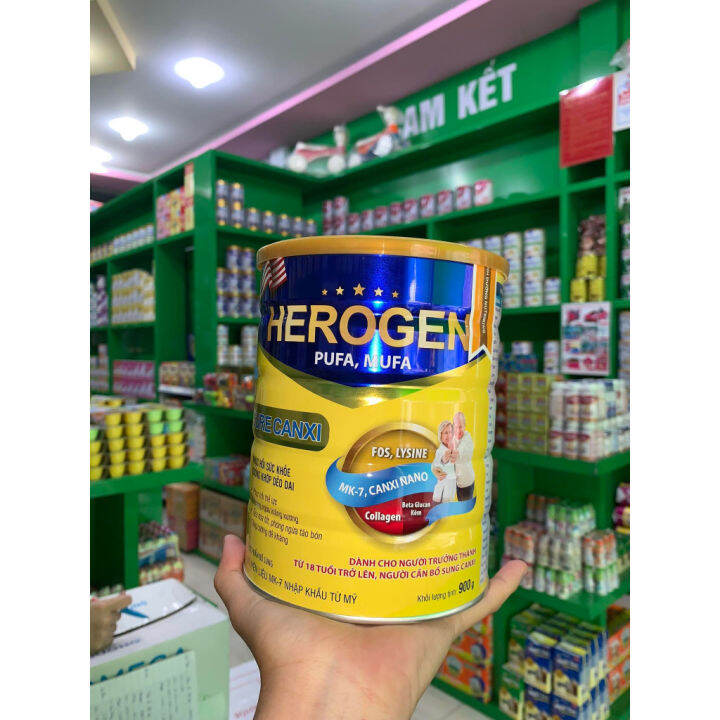 Sữa bột HEROGEN Sure canxi 900g (Dành cho người trưởng thành từ 18 tuổi ...