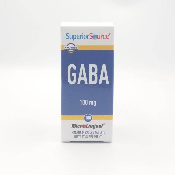 Superior Source GABA 100 mg 100 MicroLingual Instant Dissolve Tablets ...