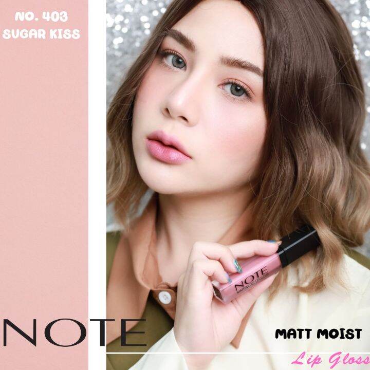 NOTE COSMETICS MATTEMOIST LIPGLOSS 403 SUGAR KISS ลิควิดลิปสติกเนื้อเวลเวท ปากสวย ไม่แห้ง สีสด ...