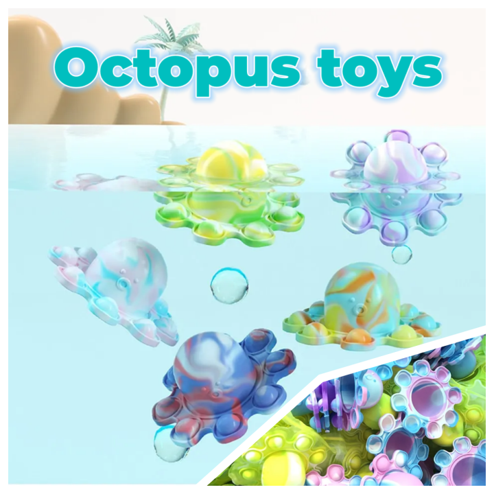 Flipped Small Octopus Eco-friendly Material Odorless Heat-resistant and ...