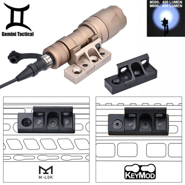 Surefir M300 M600 flashlight tactical hunting mini Scout light mlok ...