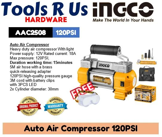 INGCO Auto Air Compressor 120PSI AAC2508 | Lazada PH