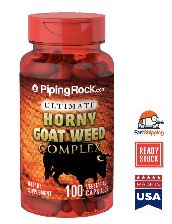 ⭐Ready Stocks⭐ Ultimate HornyGoat Weed Complex with L-Arginine, Maca, Tribulus, 100 Capsules ...