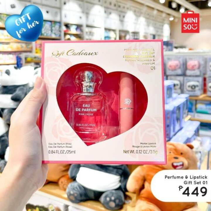 MINISO Perfume and Lipstick Gift Set | Lazada PH