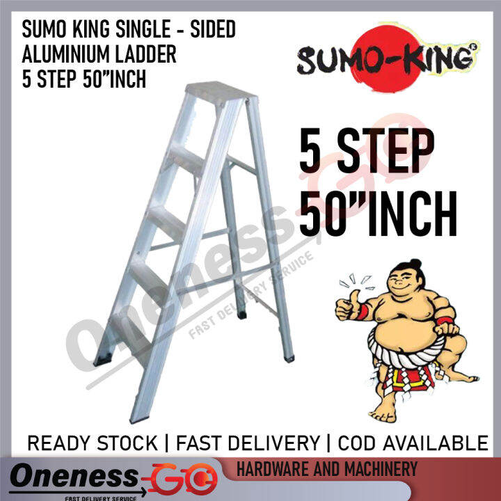 Sumo King Single Sided Aluminium Ladder 5 STEP 50''INCH | Lazada