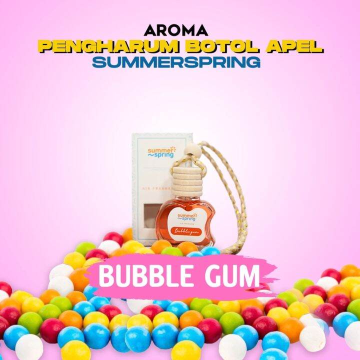 Pengharum Botol Apel Wangi Aroma Bubble Gum Pewangi Gantung Untuk Mobil ...