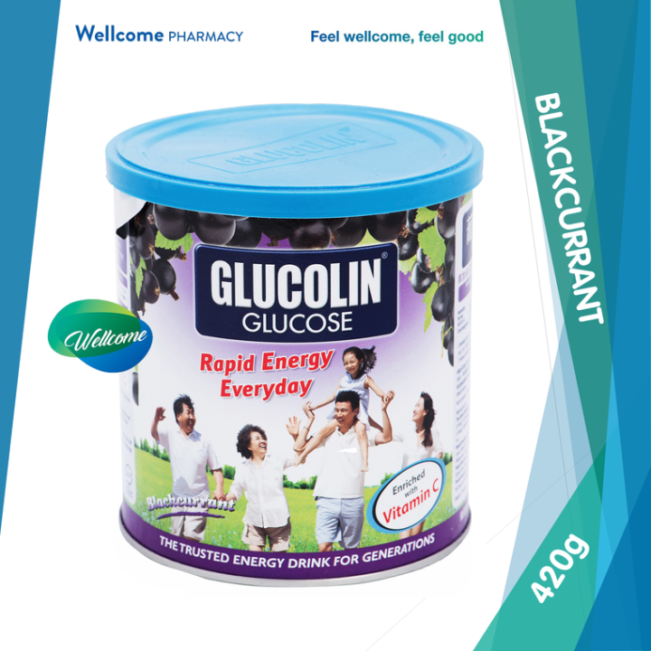 Glucolin Blackcurrant Glucose Powder with Vitamin C - 420g | Lazada