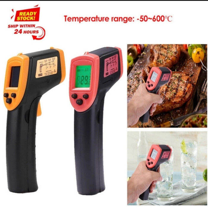 termometer tembak digital laser infrared-thermogun-ukur suhu objek ...