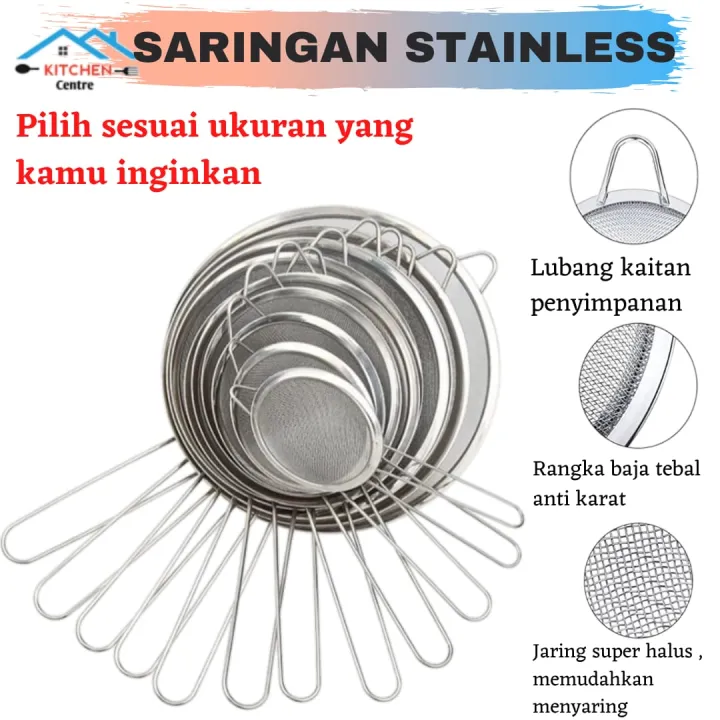Saringan Tepung Stainless Saringan Teh Saringan Kopi Saringan Minyak ...