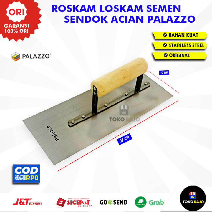 Roskam Raskam Acian Alat Plaster Tembok Dinding Plat Baja Asli ...