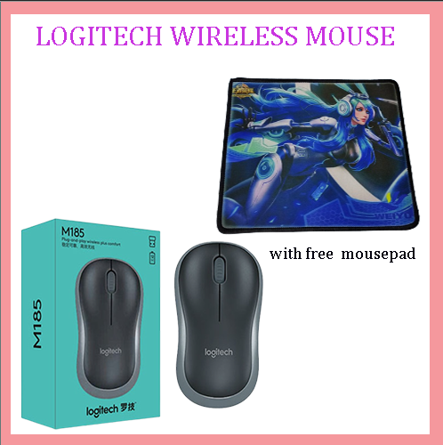 Logitech M185 Wireless Mouse with free mousepad | Lazada PH