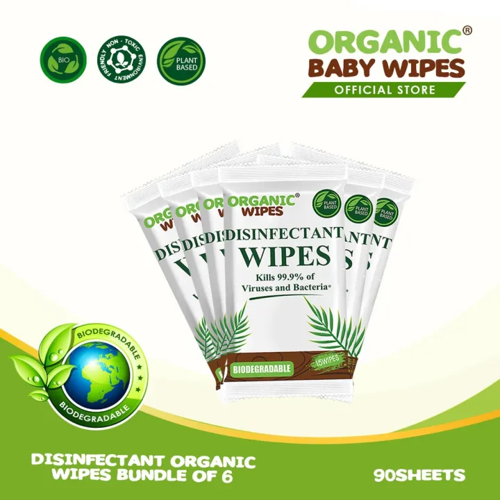 Organic Wipes Disinfectant Bundle of 6 | Lazada PH