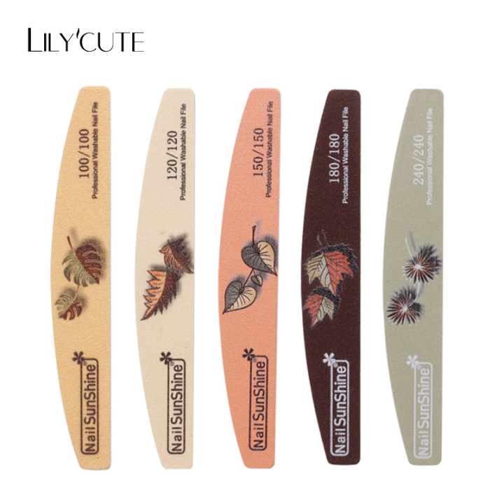 LILYCUTE Cuboid Shape Grinding Sanding Block Buffer Colored Nail File ...