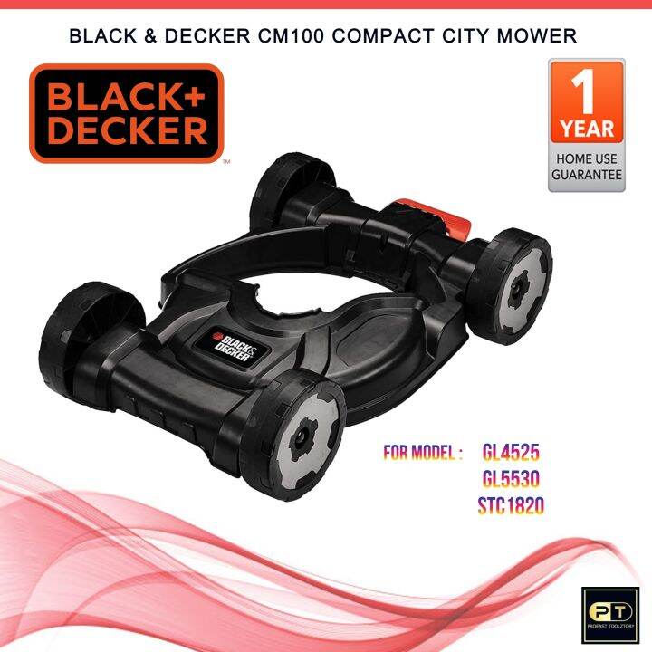 BLACK & DECKER CM100 Compact City Mower Removable Deck Grass Trimmer ...