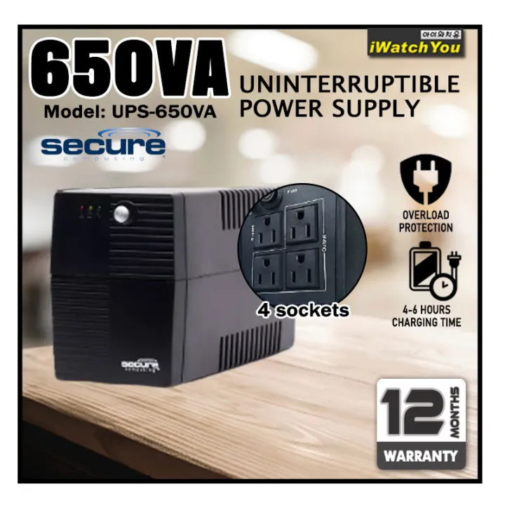 Brandnew Secure UPS 650VA / UPS-650VA / 4 sockets 220V / with AVR ...